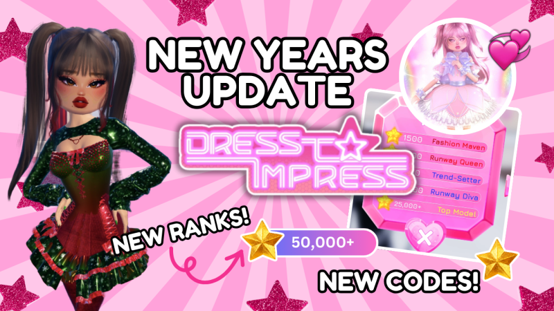 What Time Does The Dress To Impress New Years Update Launch? - DTI Girls
