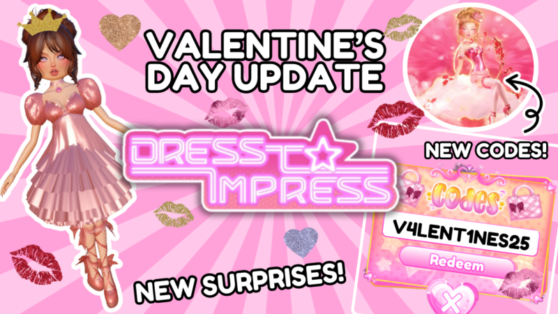 What Time Does The Dress To Impress Valentines Day Update Launch?